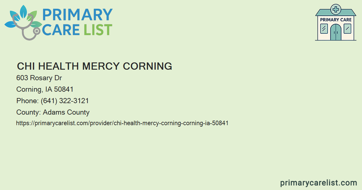 CHI Health Mercy Corning - Primary Care in Corning, IA 5084