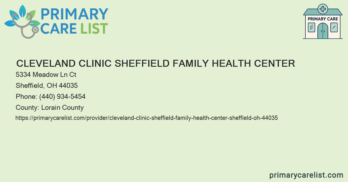 Cleveland Clinic Sheffield Family Health Center - Primary C