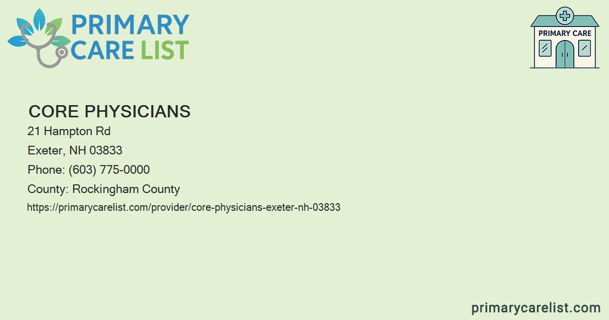 Core Physicians - Primary Care in Exeter, NH 03833