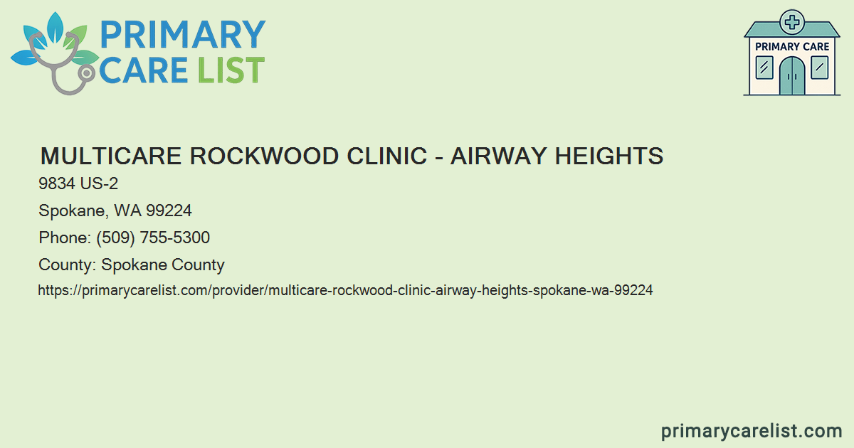 MultiCare Rockwood Clinic - Airway Heights - Primary Care i