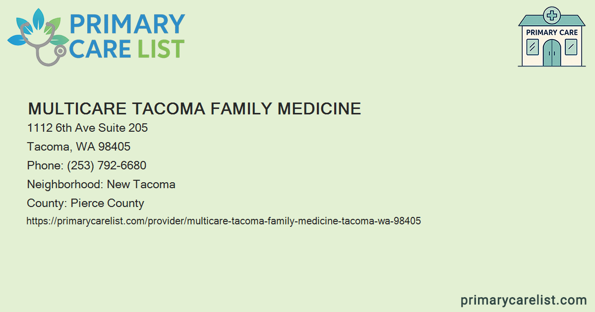 MultiCare Tacoma Family Medicine - Primary Care in Tacoma,