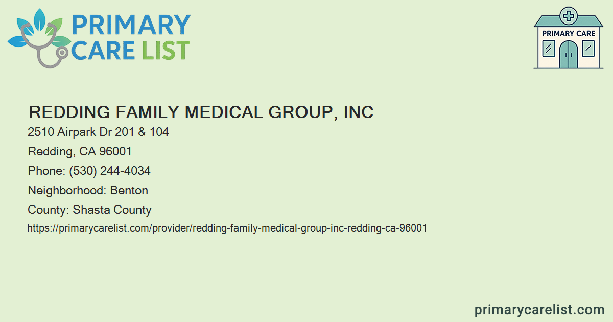 Redding Family Medical Group, Inc - Primary Care in Redding