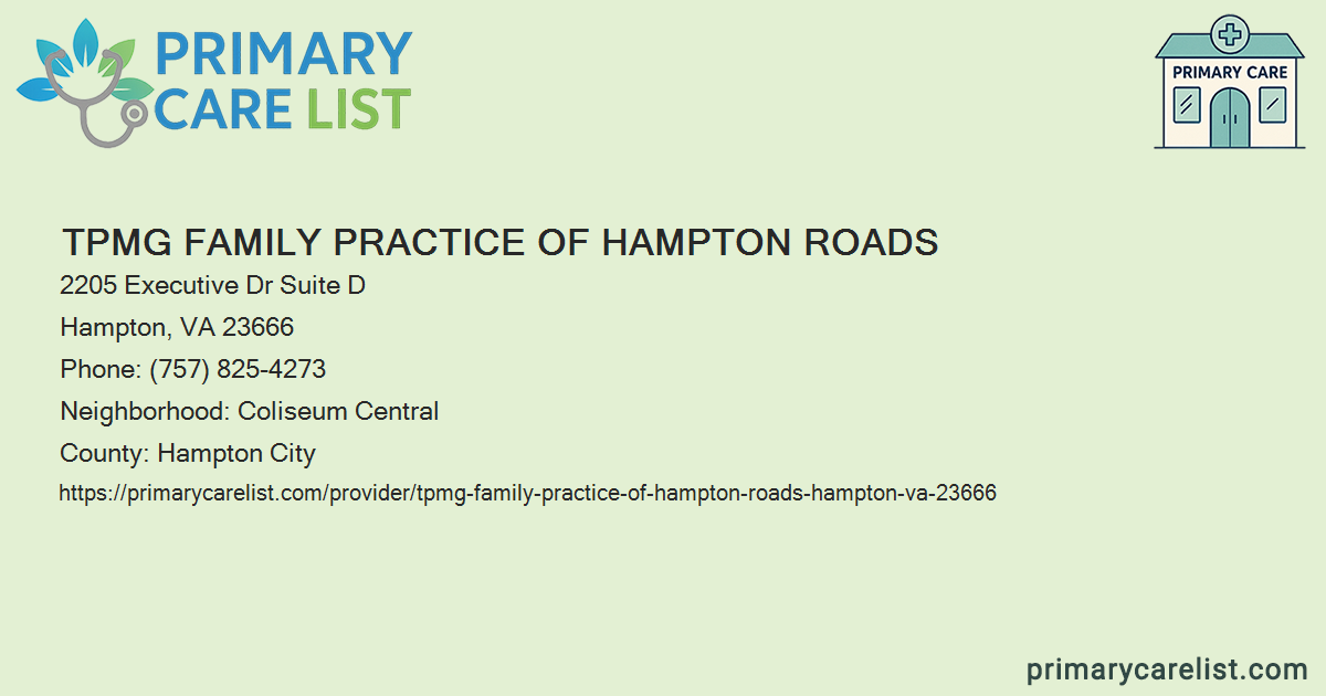 TPMG Family Practice of Hampton Roads - Primary Care in Ham